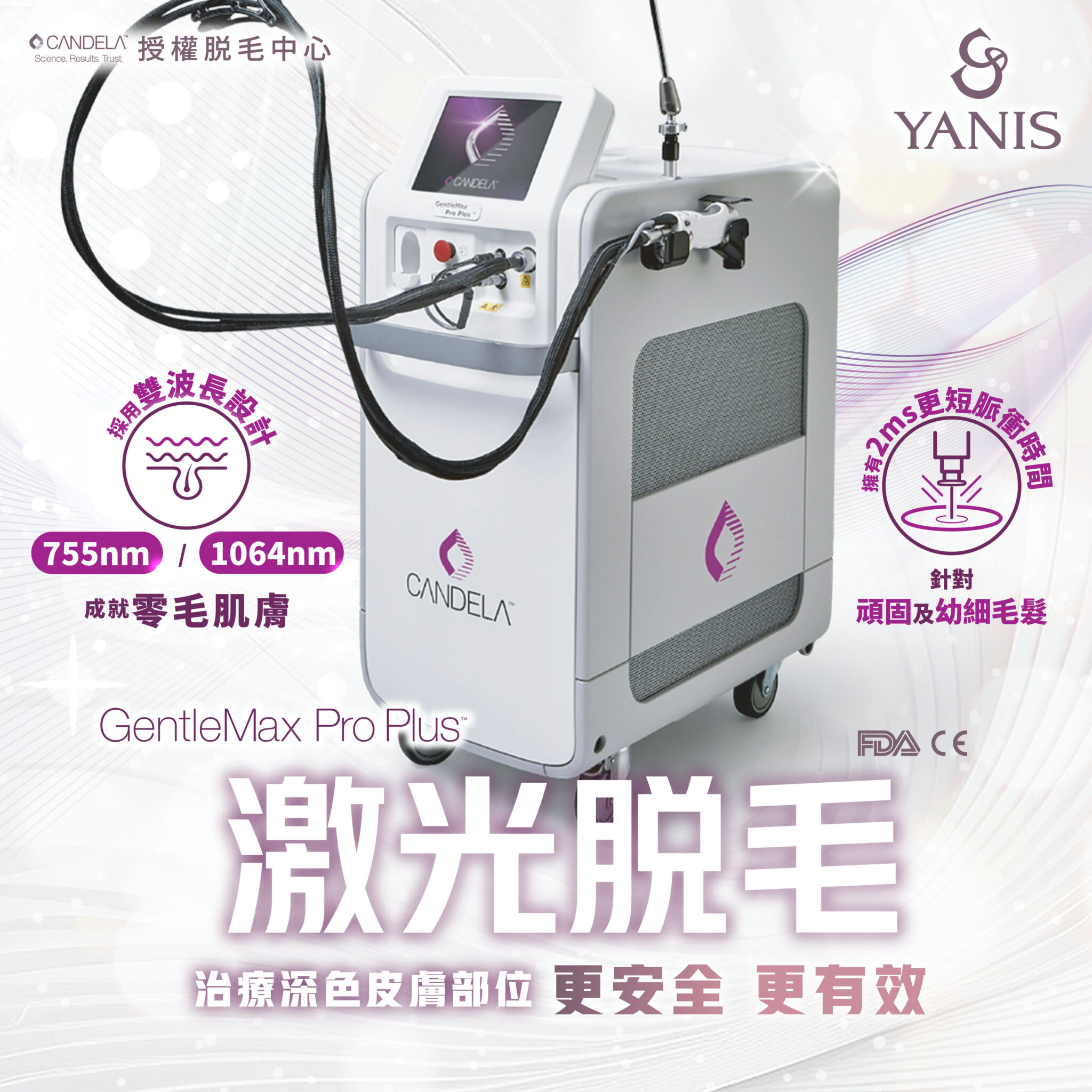 致一直追求更加好的您：Yanis Beauty ・最新脫毛體驗\頂級版GentleMax ProPlus™️／引領脫毛與美膚新體驗，實現 ...